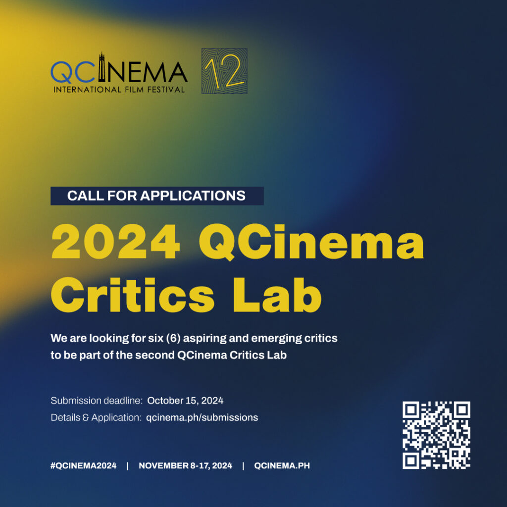Call for Applications for QCinema Critics Lab 2024 - QCinema International Film Festival
